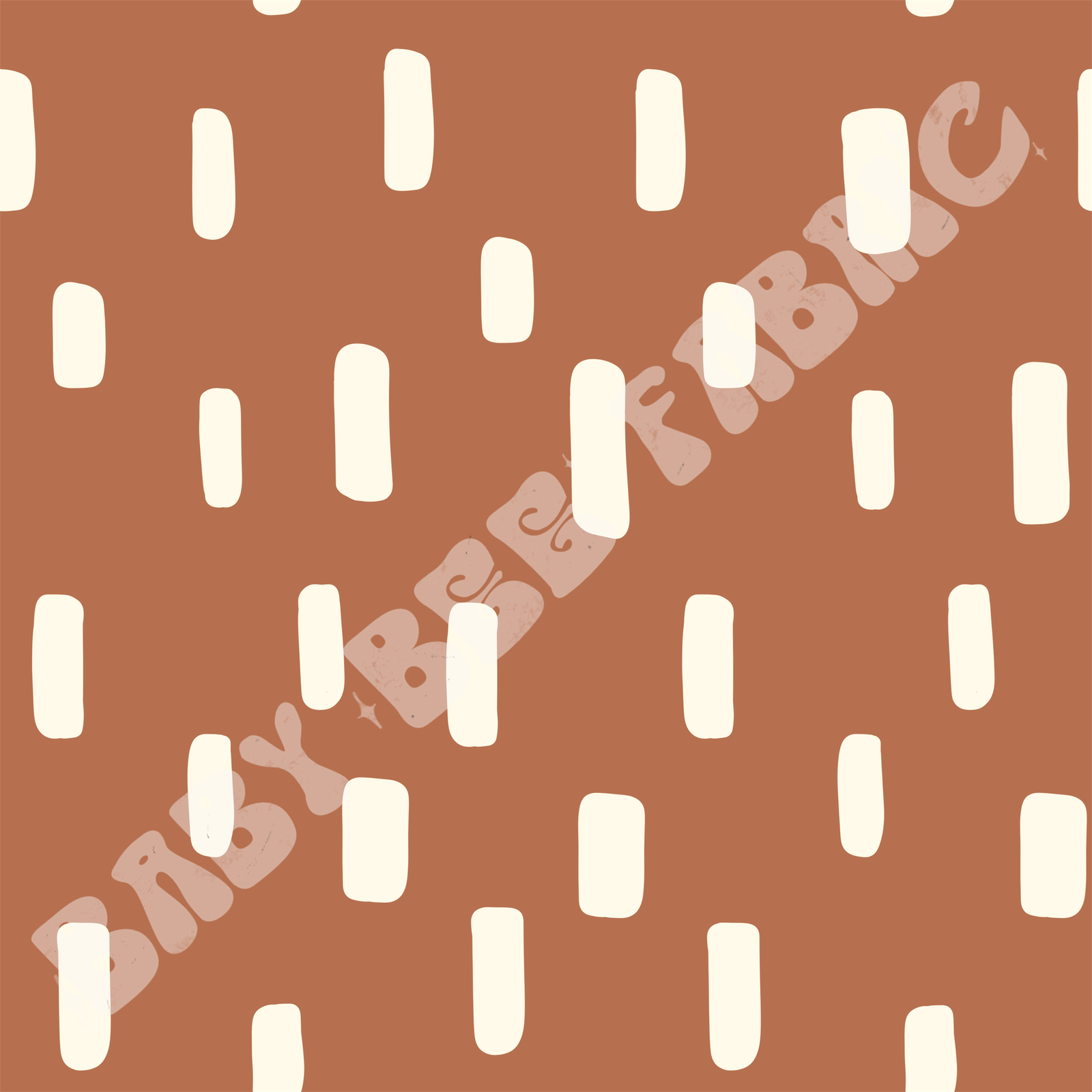 Rust Paint Strokes – Baby Bee Fabric RTS