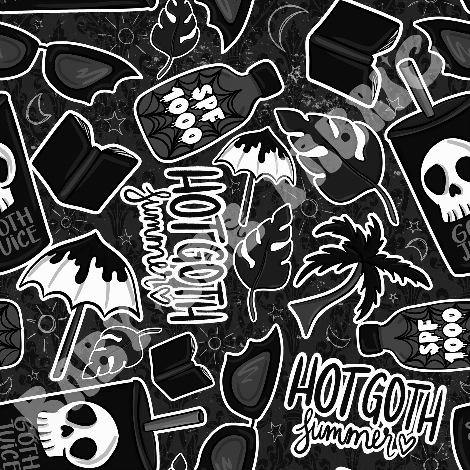 Hot Goth Summer – Baby Bee Fabric RTS